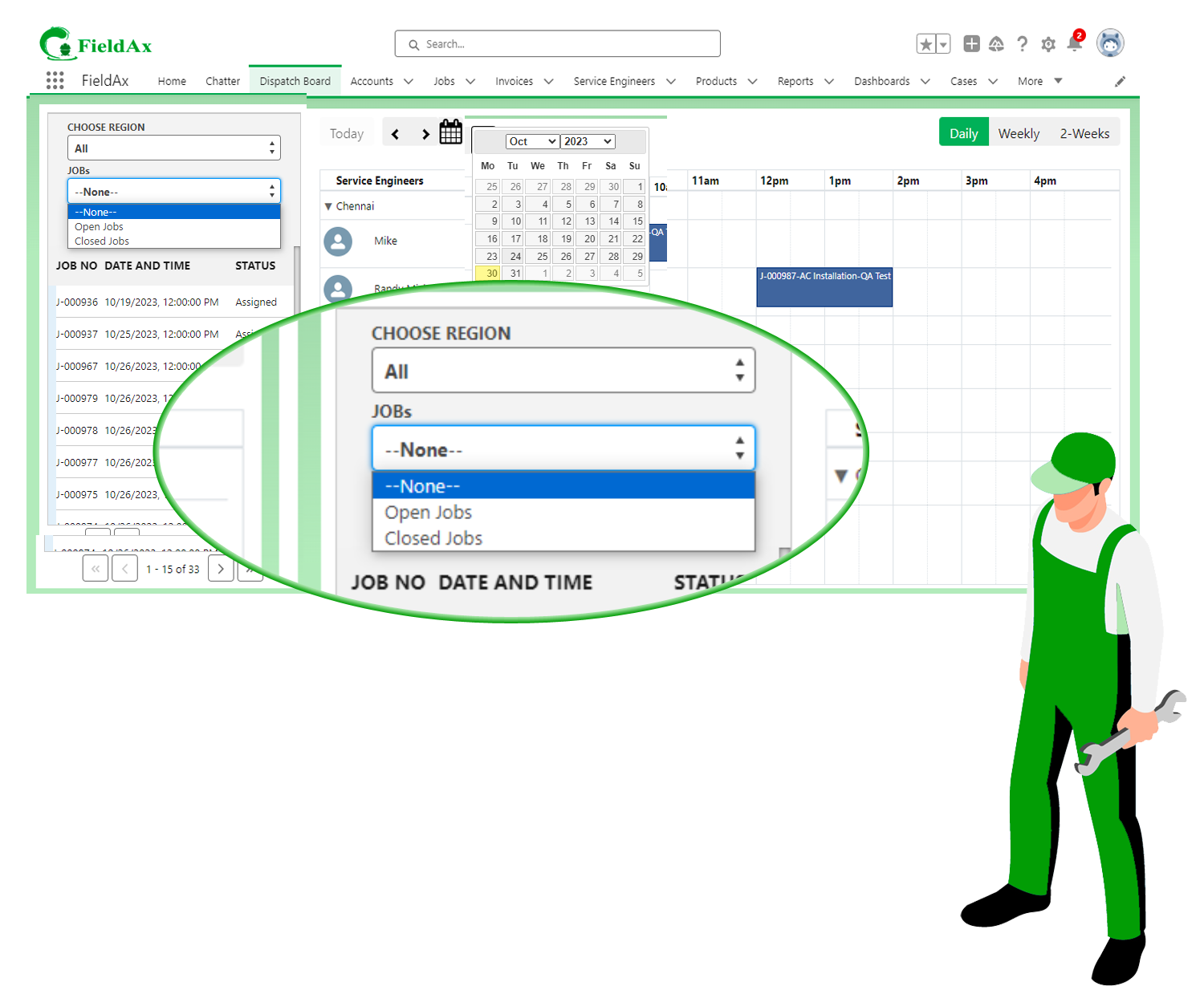 FieldAx: Optimize Operations with Drag-and-Drop Dispatch Board