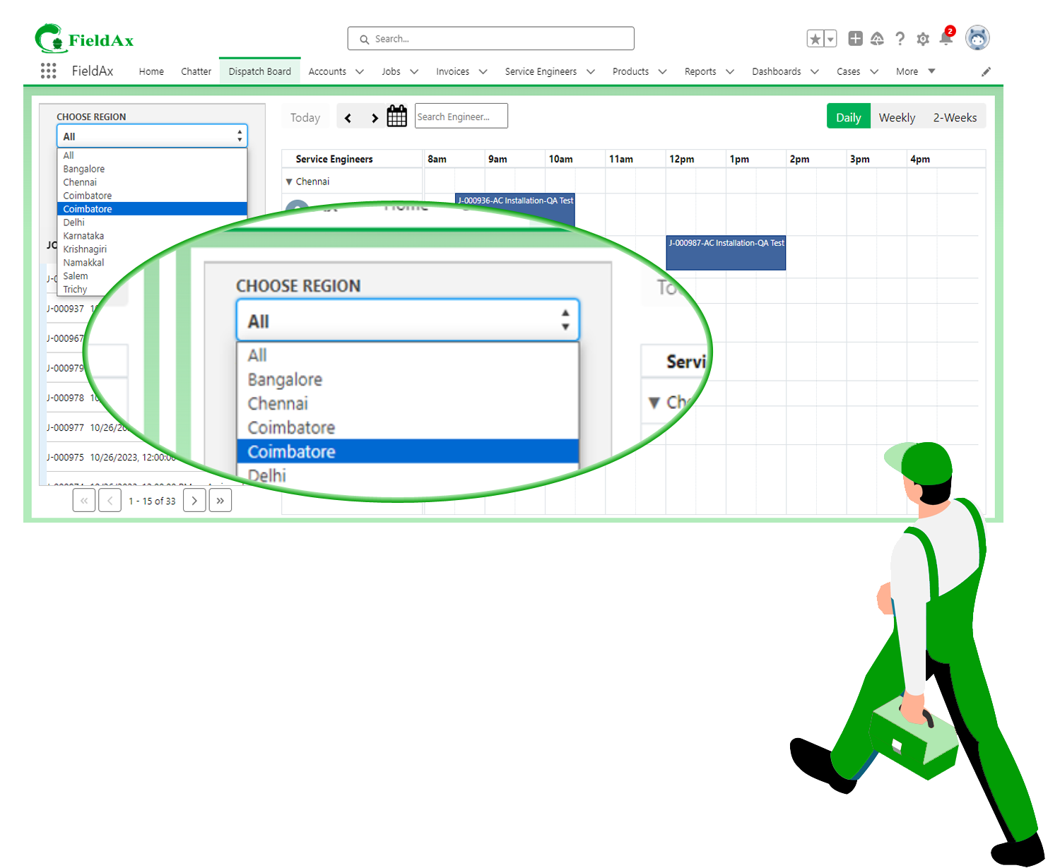 FieldAx: Optimize Operations with Drag-and-Drop Dispatch Board