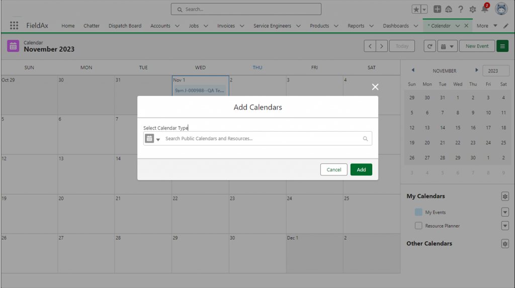 FieldAx Calendar: Efficient Scheduling for Service Engineers